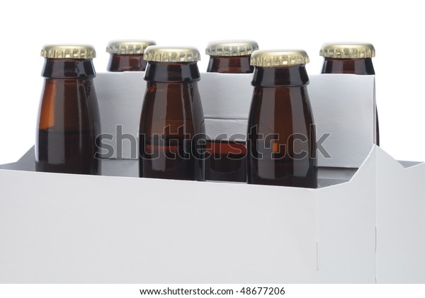 Close Six Pack Brown Beer Bottles Stock Photo 48677206 | Shutterstock