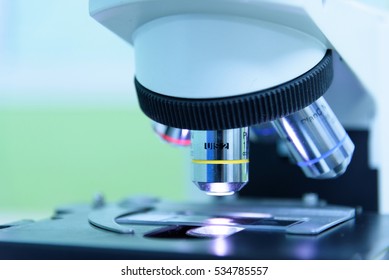 Close Soft Focus Objective Lens Microscope Stock Photo 534785557 ...