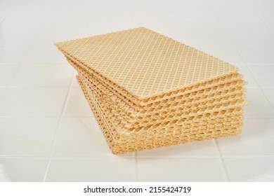 Close Stack Wafer Waffle Sheets On Stock Photo 2155424719 | Shutterstock