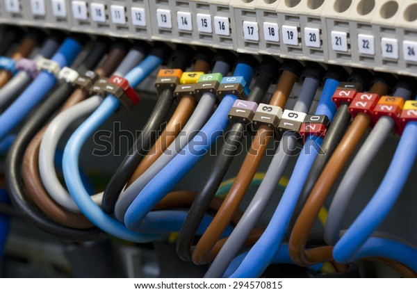 Close Three Phase Power Supply Electrical 스톡 사진(지금 편집) 294570815