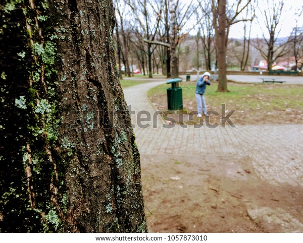 Close Tree Kid Playing Robbery Game Stock Photo 1057873010 | Shutterstock