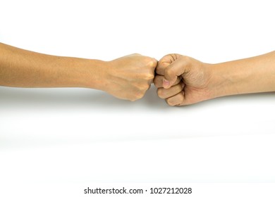 Close Two Hands Bumping Work Together Stock Photo 1027212028 | Shutterstock