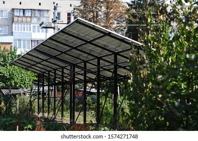 Close Underside Solar Panel Installation Blue Stock Photo 1574271748 ...