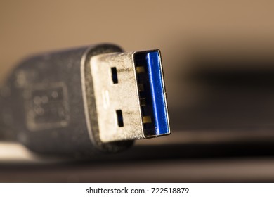 Close Usb Cable Plug Facing Camera Stock Photo 722518879 | Shutterstock