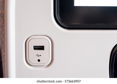 Close Usb Socket Charger Back Airplane Stock Photo 573663907 | Shutterstock