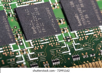 Close View Circuits Modern Computer Memory Stock Photo 72991162 ...