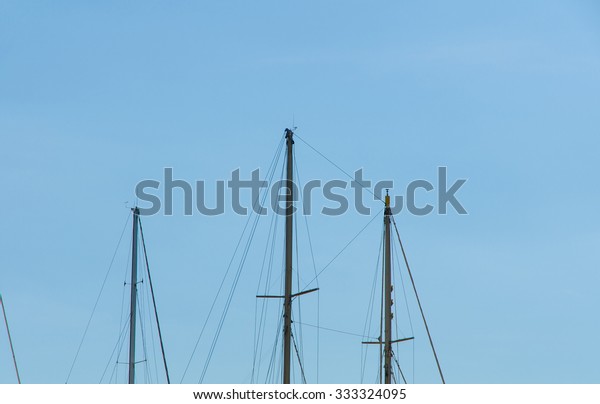 Close View Modern Ship Masts Ropes Stock Photo 333324095 | Shutterstock