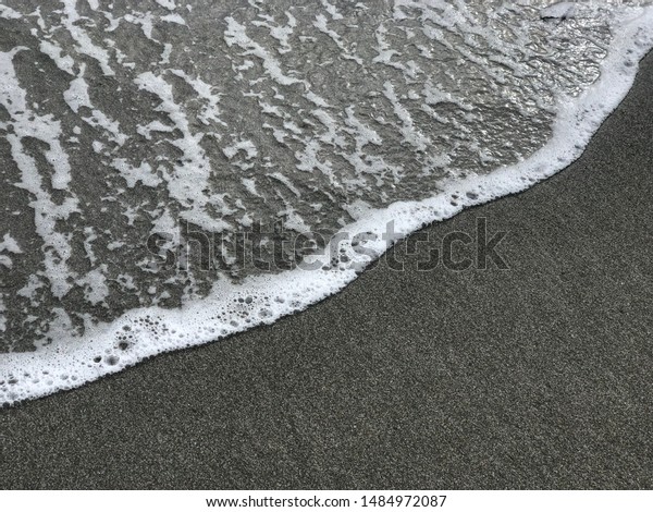 Close Wave Dissolving Beachy Sand Stock Photo 1484972087 | Shutterstock