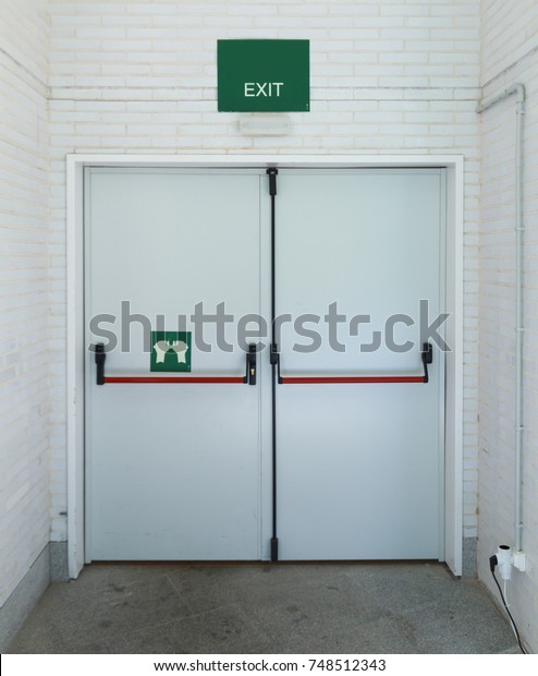 Closed Emergency Exit Door Quick Evacuation Stock Photo (Edit Now ...
