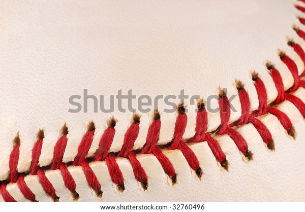 Closeup Baseball Stitching Suitable Background Stock Photo (Edit Now ...