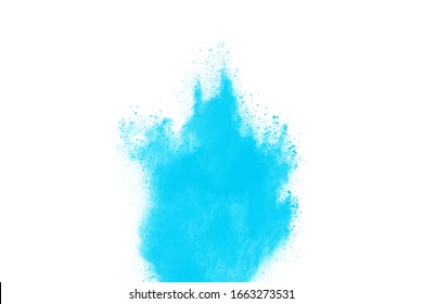 Explosion Blue Colored Powder Isolated On Stock Photo 666159826 ...