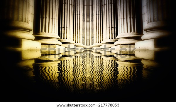 Closeup Bright Classical Pillar Stock Photo 217778053 | Shutterstock
