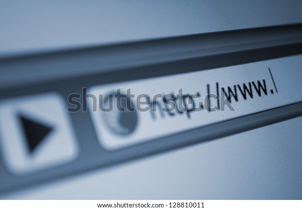Closeup Computer Screen Address Bar Web Stock Photo (Edit Now) 128810011