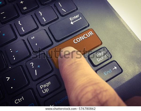 Closeup Concur Button On Keyboard Have Stock Photo 576780862 | Shutterstock