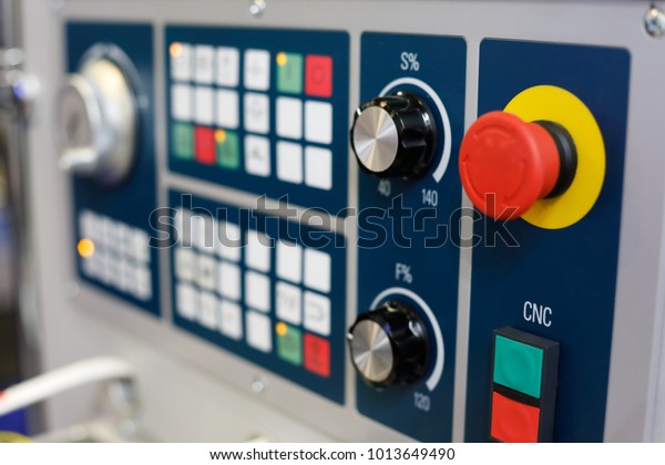 Closeup Control Panel Cnc Machining Center Stock Photo (Edit Now ...