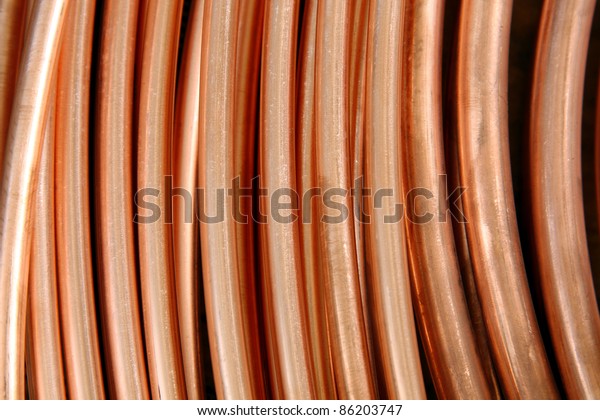 Closeup Copper Pipes Background Pattern Stock Photo 86203747 | Shutterstock