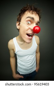 Closeup Crazy Guy Smiling Camera On Stock Photo 95619403 | Shutterstock