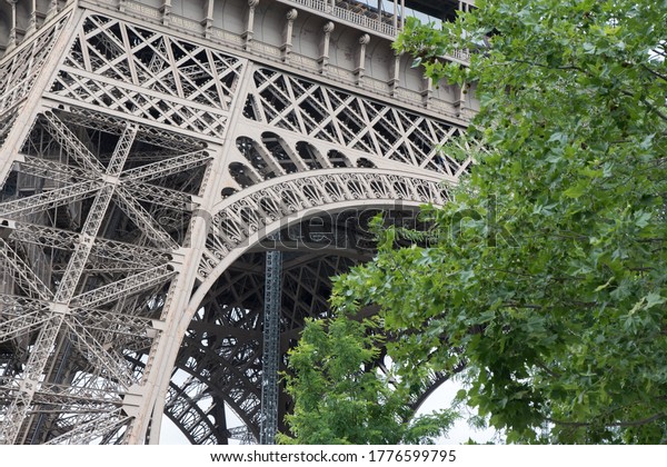 Closeup Framework Eiffel Tower Paris France Stock Photo 1776599795 ...