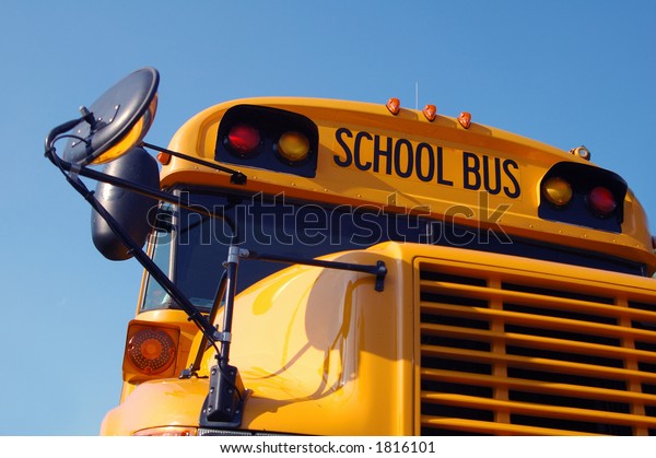 Closeup Front School Bus Stock Photo (Edit Now) 1816101