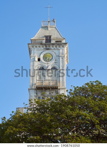 Closeup Front View Clock Tower House Stock Photo 1908761050 | Shutterstock