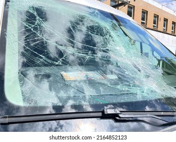 Closeup Front Window Van Broken By Stock Photo 2164852123 | Shutterstock