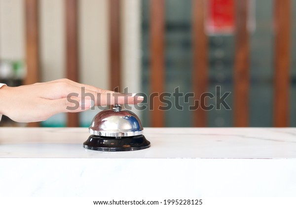 Closeup Hand Ringing Silver Bell On Stock Photo 1995228125 | Shutterstock