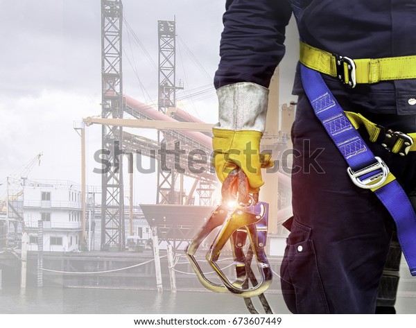 Closeup Harnesses Gloves Working Height Equipment Stock Photo (Edit Now ...