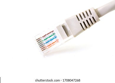 Closeup Head Rj45 Cable Cladding Color Stock Photo (Edit Now) 1708047268