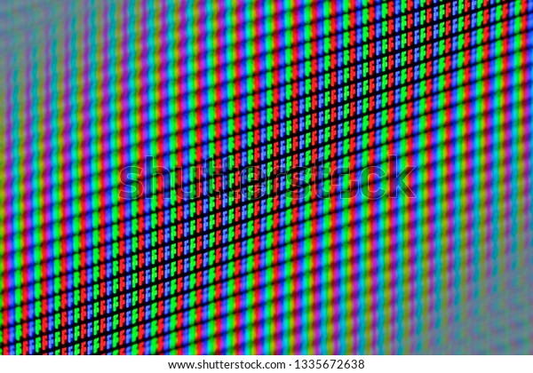 Closeup High Resolution Computer Display Stock Photo 1335672638 ...