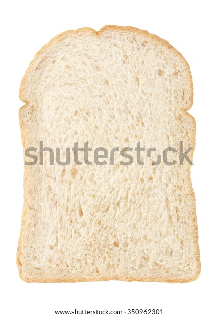 Closeup Image One Slice White Bread Stock Photo (Edit Now) 350962301