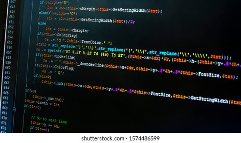 Closeup Laptop Screen Open Program Editing Stock Photo 1574486599 ...