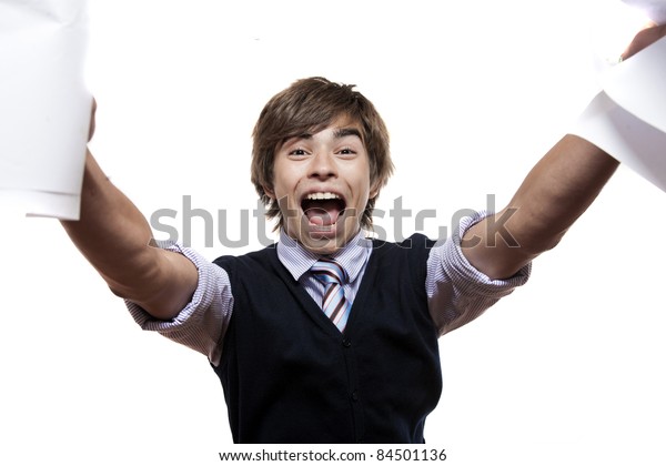 Closeup Man Crying Joyfully Stock Photo 84501136 | Shutterstock
