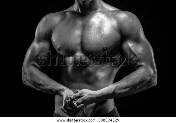 Closeup Man Model Torso Posing Showing Stock Photo 388394329 | Shutterstock