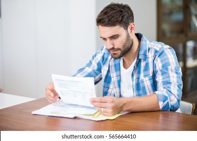 Closeup Man Reading Documents While Sitting Stock Photo 565664410 ...