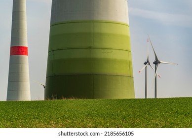 Closeup Mighty Tower Base Wind Turbine Stock Photo 2185656105 ...