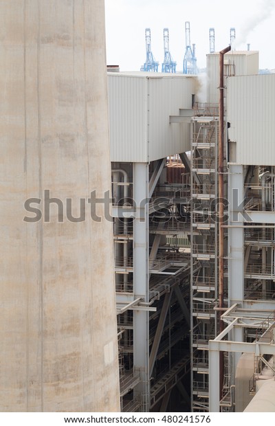 Closeup Pipes Tower Structure Back Delimara Stock Photo 480241576 ...