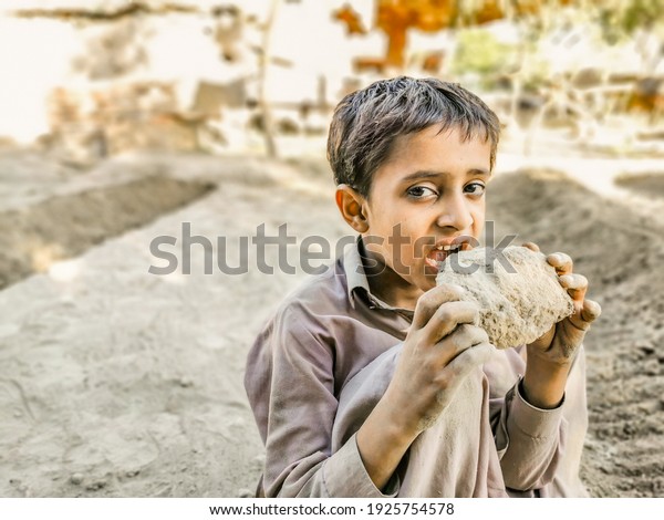 Closeup Poor Staring Hungry Orphan Boy Stock Photo (Edit Now) 1925754578