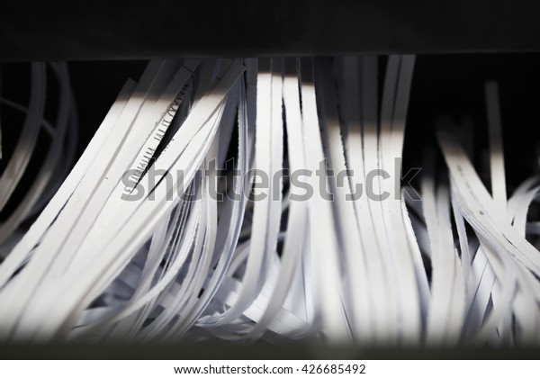 Closeup Shredded Documents Stock Photo (Edit Now) 426685492