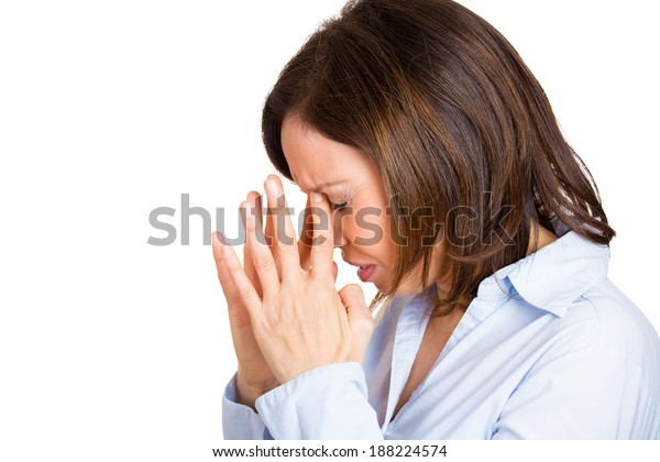 Closeup Side View Profile Portrait Headshot Stock Photo 188224574 ...