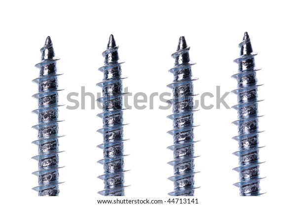 Closeup Silver Screws Technology Background Stock Photo 44713141 ...