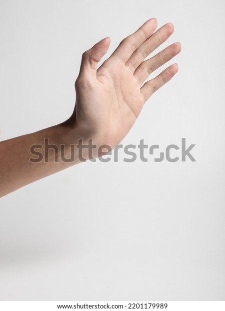 Closeup Slapping Hand Gesture Isolated On Stock Photo 2201179989 ...