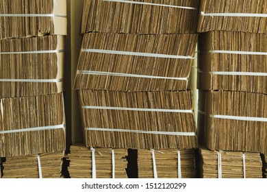 Closeup Stack Raw Cardboard Boxes Using Stock Photo 1512120299 ...