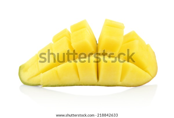 Closeup Studio Shot Mango Section Piece Stock Photo (Edit Now) 218842633