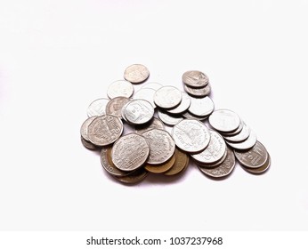 Closeup Top View Stack Thai Coin Stock Photo 1037237968 | Shutterstock