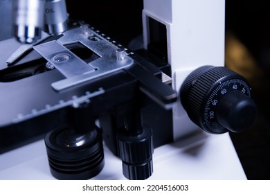 Closeup View Scientific Microscopic Data Analysis Stock Photo ...