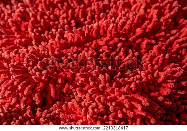 Closeup View Structure Red Wool Fibers Stock Photo 2210316417 ...