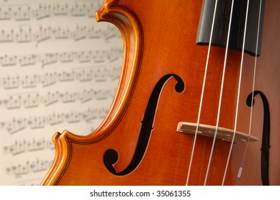Closeup Violin Strings Shape Sheet Music Stock Photo 35061355 ...