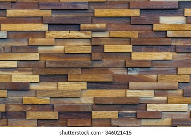Wooden Rectangular Blocks Wooden Wall Pieces Stock Photo 346023329 ...