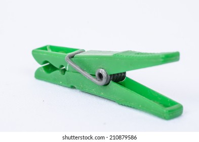 Closeup View Plastic Green Clothes Peg Stock Photo (Edit Now) 1929315842
