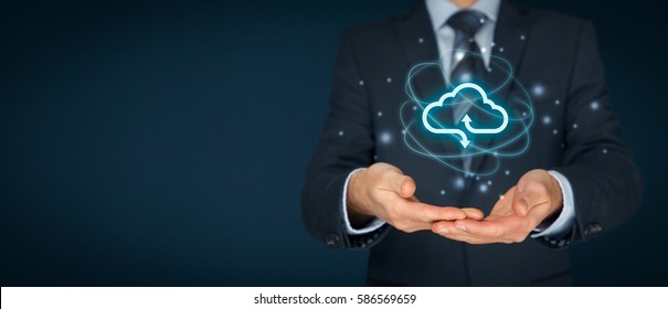 Cloud Computing Concept Connect Cloud Businessman Stock Photo 641066050 ...